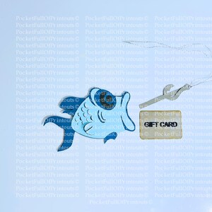Digital SVG Template - Fish Gift Card Holder ...cricut JOY COMPATIBLE ...
