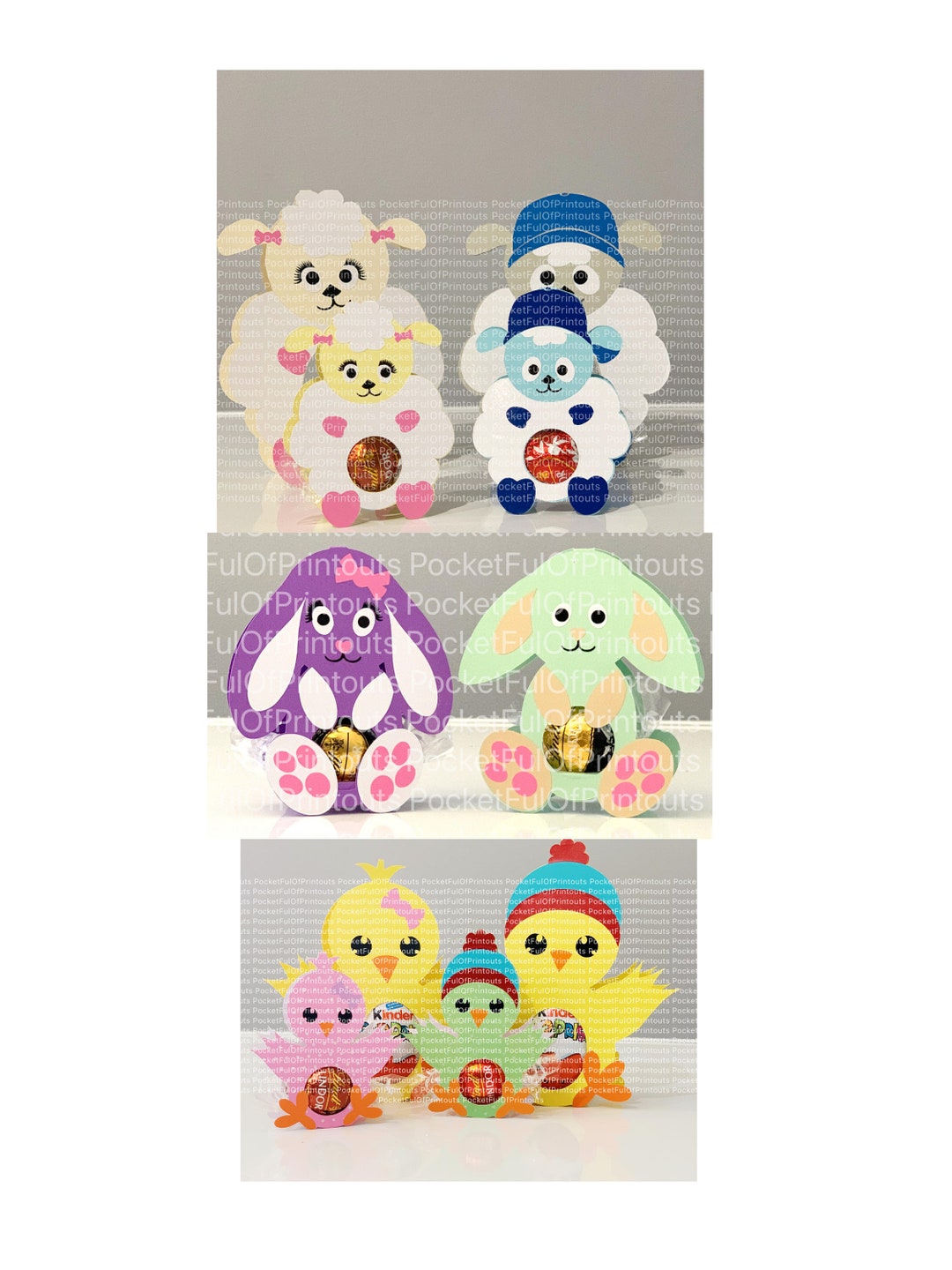 EASTER BUNDLE Bunny, Sheep and Chicks Template Also Available at Www ...