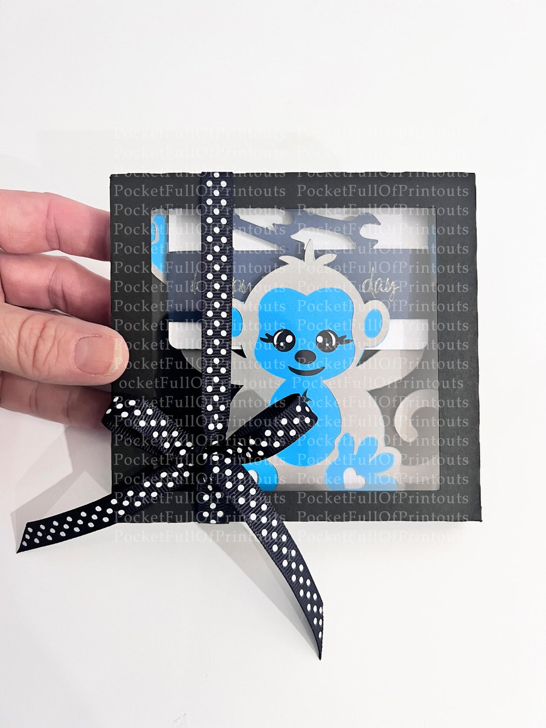 Digital Templates for Monkey Gift Card Holder Sleeve and - Etsy