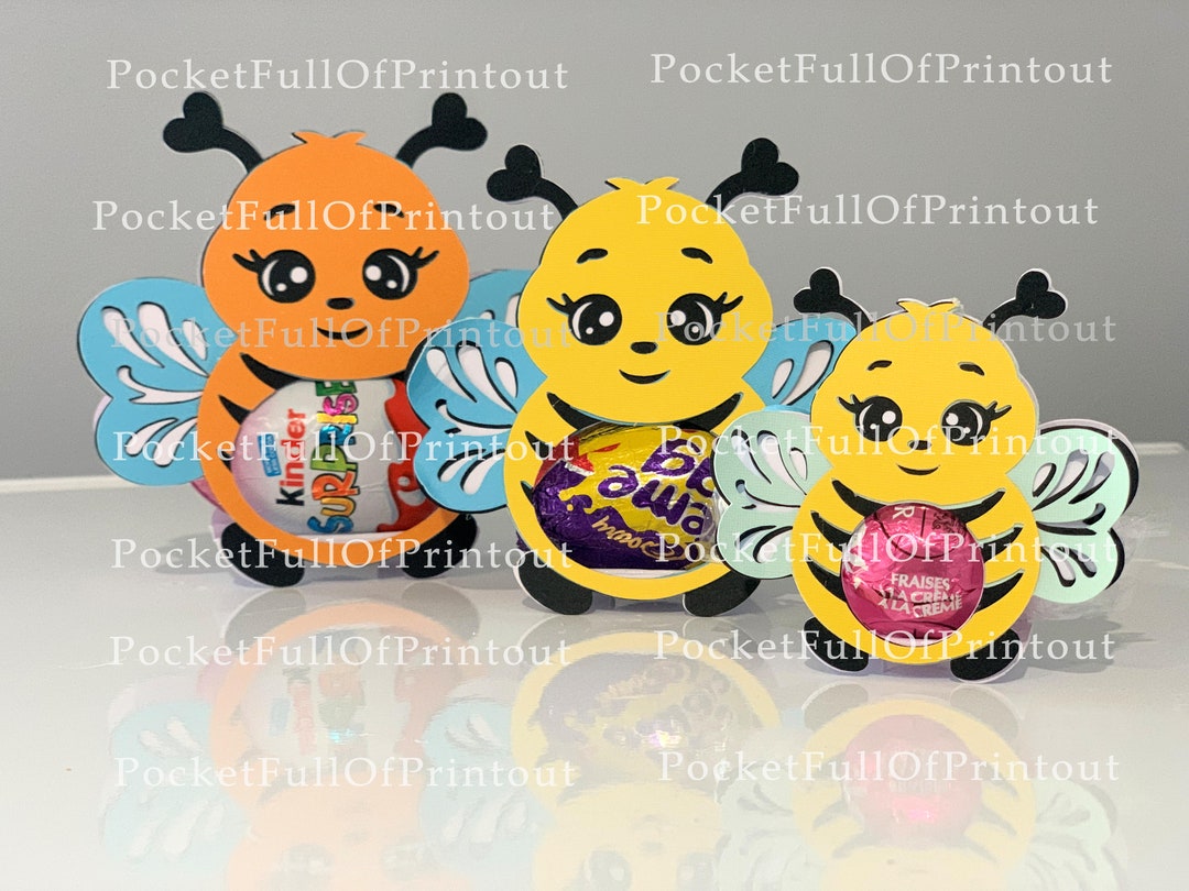 DIGITAL SVG Templates Bumble Bee (bundle) Kinder Surprise, Creme Egg ...