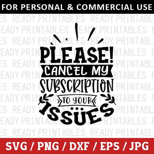 Cancel My Subscription Svg - Etsy