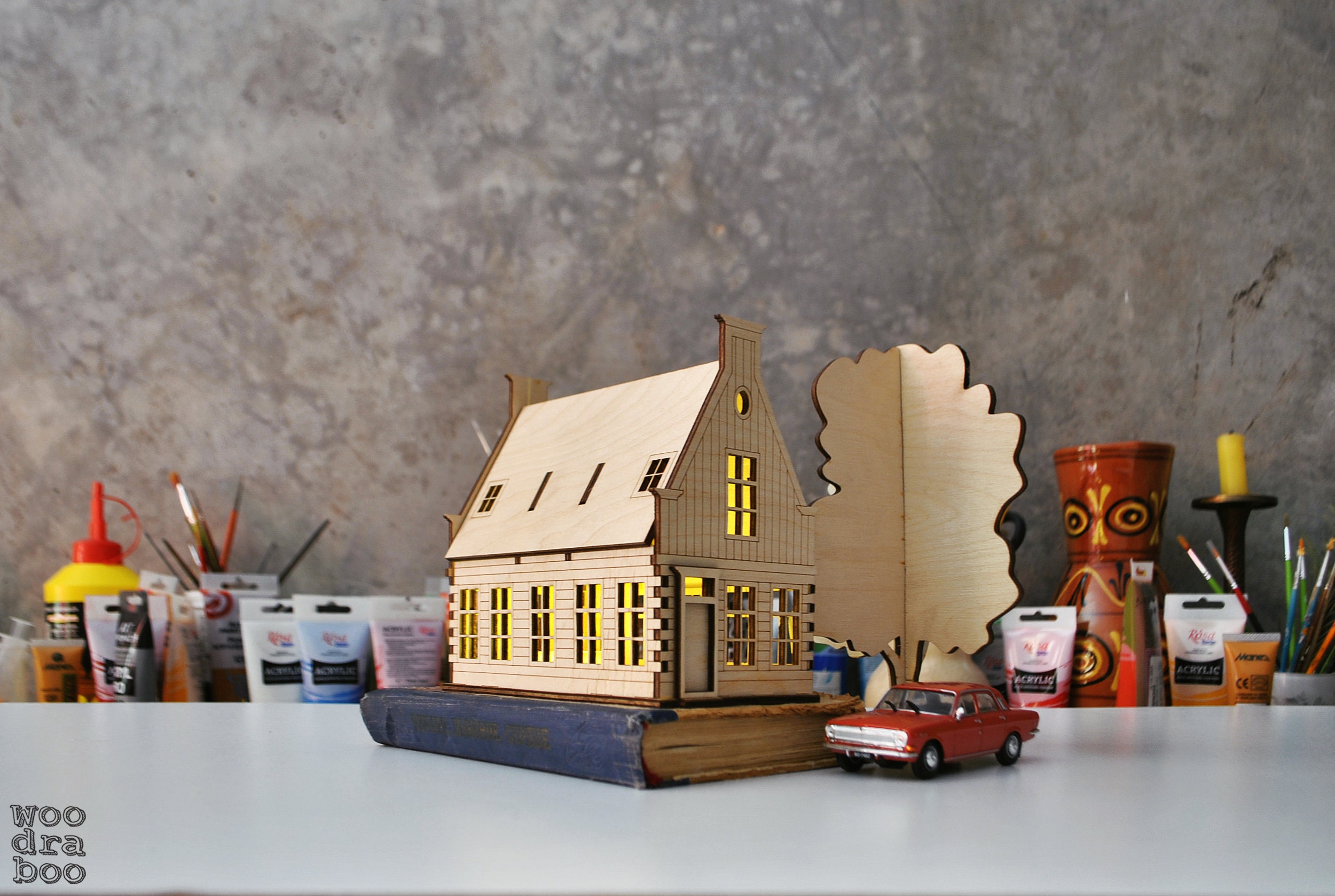 Dutch Wooden House DIY Kit 1:48 Scale Miniature Model 3d | Etsy