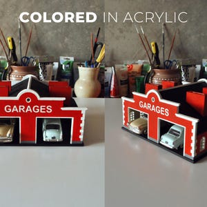 Toy Car Garage Building Kit / Ready Item | Gas Station / Dollhouse ...