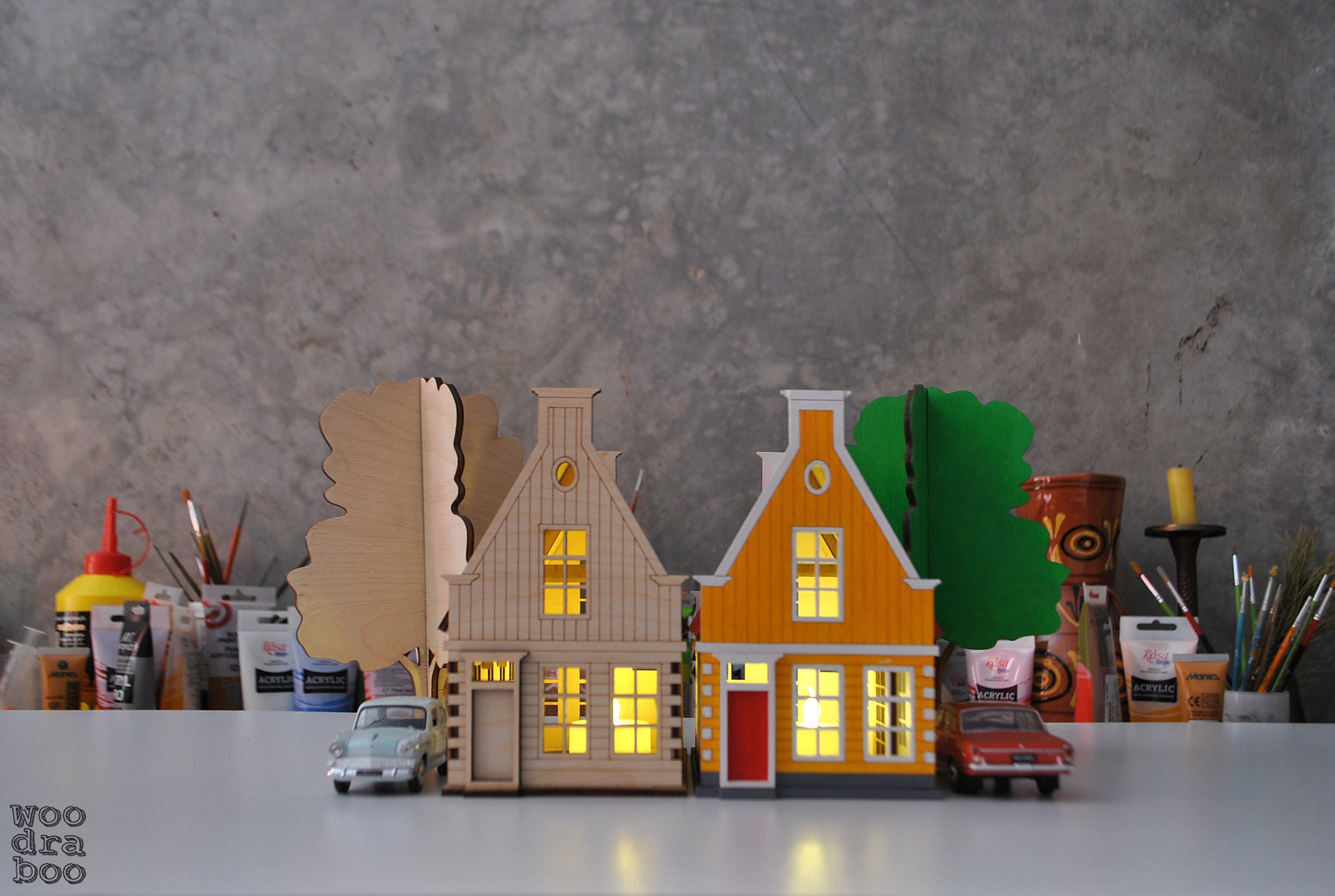 Dutch Wooden House DIY Kit 1:48 Scale Miniature Model 3d | Etsy