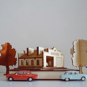 Mini Parking Garage for 2 Toy Cars Garage DIY Kit Car Storage 3d Puzzle ...