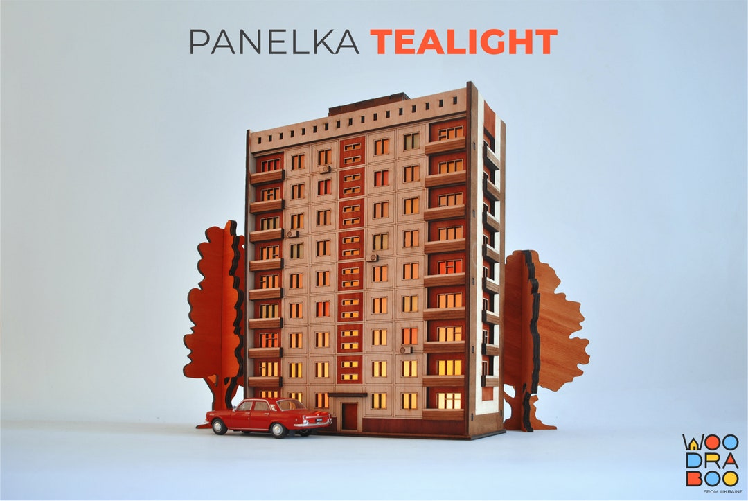 Apartment Building Decorative Lamp Brezhnevka 3.9 Wooden Lantern House ...