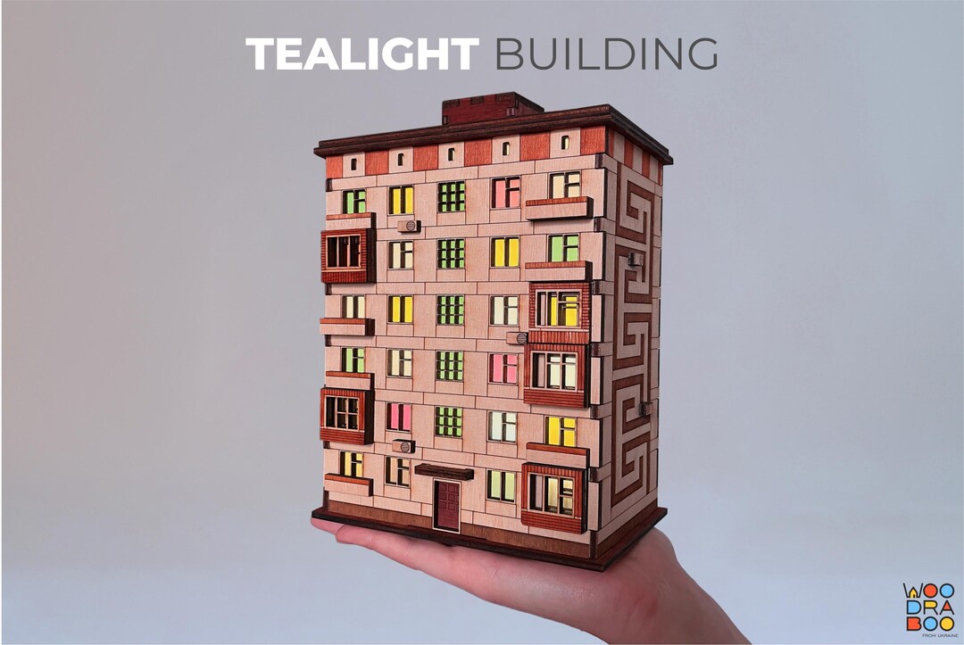 Apartment Building Model Brezhnevka 1.6 Miniature House for Tealight ...