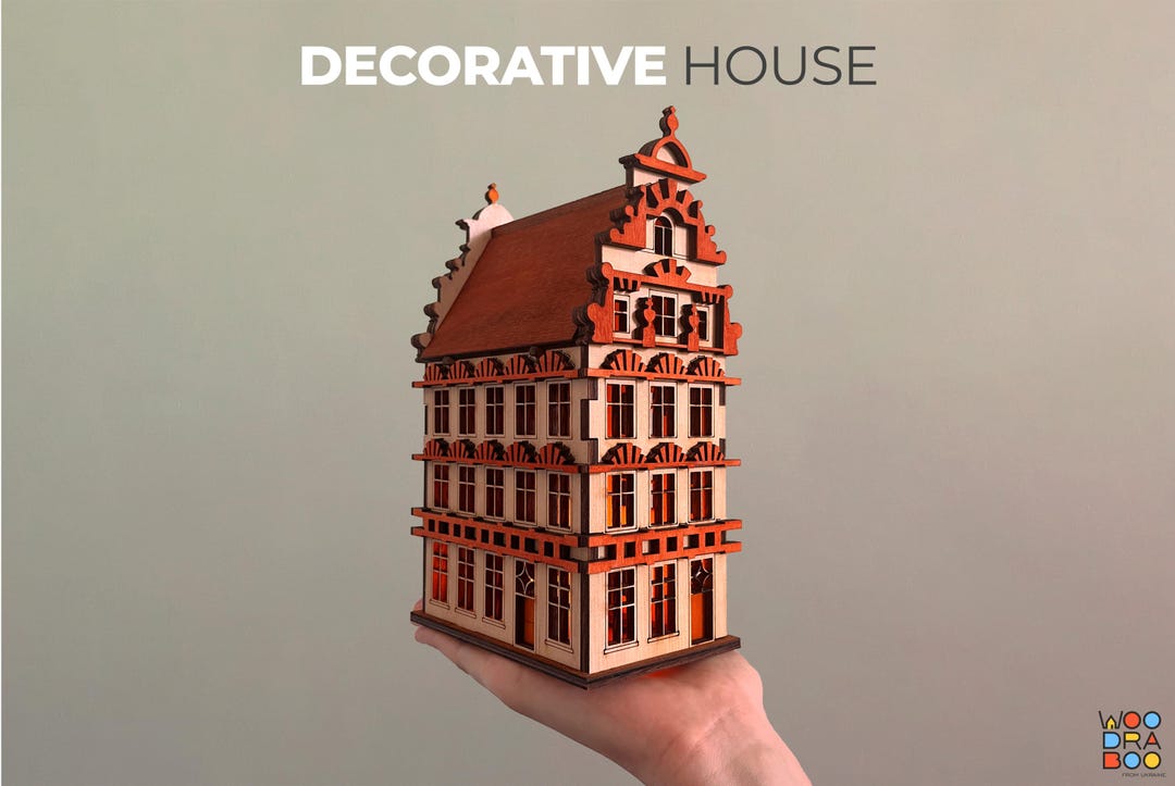 DIY Wooden House Kit “amsterdam” - Tea Light Holder | Christmas Village ...