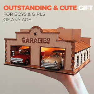 Toy Car Garage Building Kit / Ready Item | Gas Station / Dollhouse ...