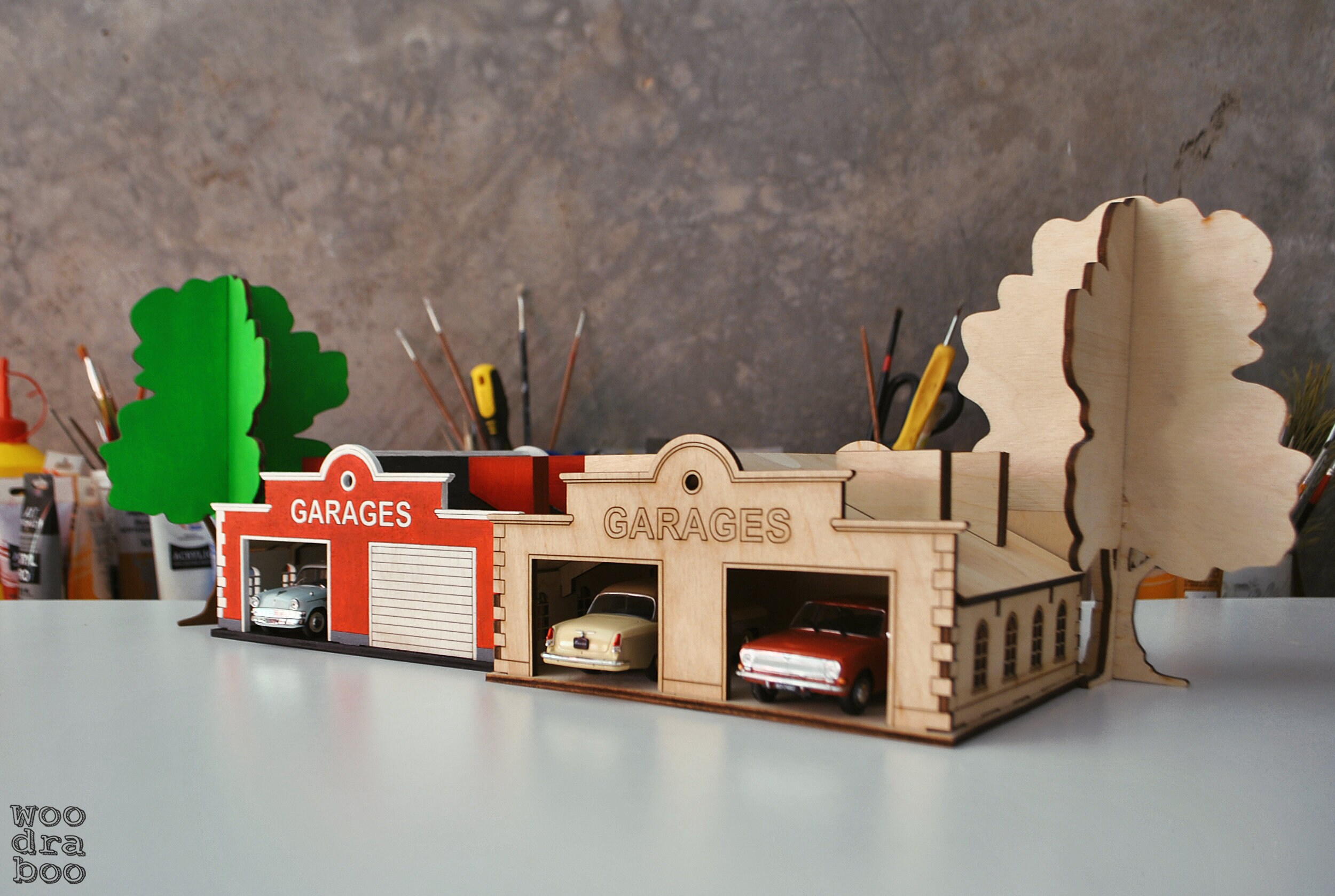 Toy Garage DIY kit 3D Puzzle Miniature Car Storage | Etsy
