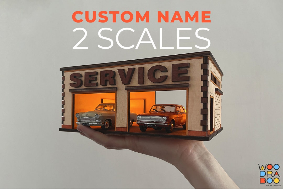 Laser Cut Garage Play Set & Custom Name Gift for Toddler Glowforge ...