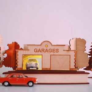 Mini Parking Garage for 2 Toy Cars Garage DIY Kit Car Storage 3d Puzzle ...