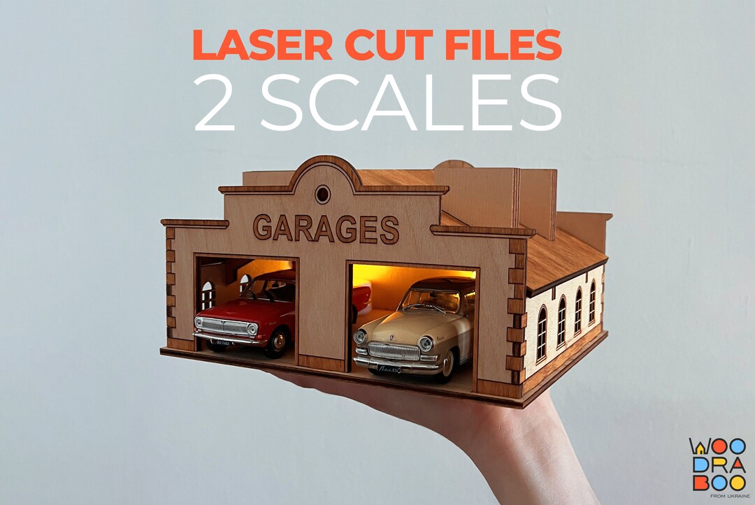 Toy Car Garage Building Kit / Ready Item Dollhouse Garage Wooden Toy ...