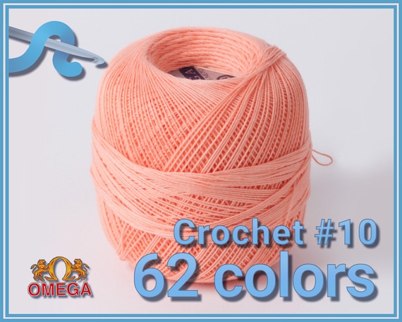 CROCHET OMEGA NO.10 30grs 100% Mercerized Cotton Yarn for - Etsy