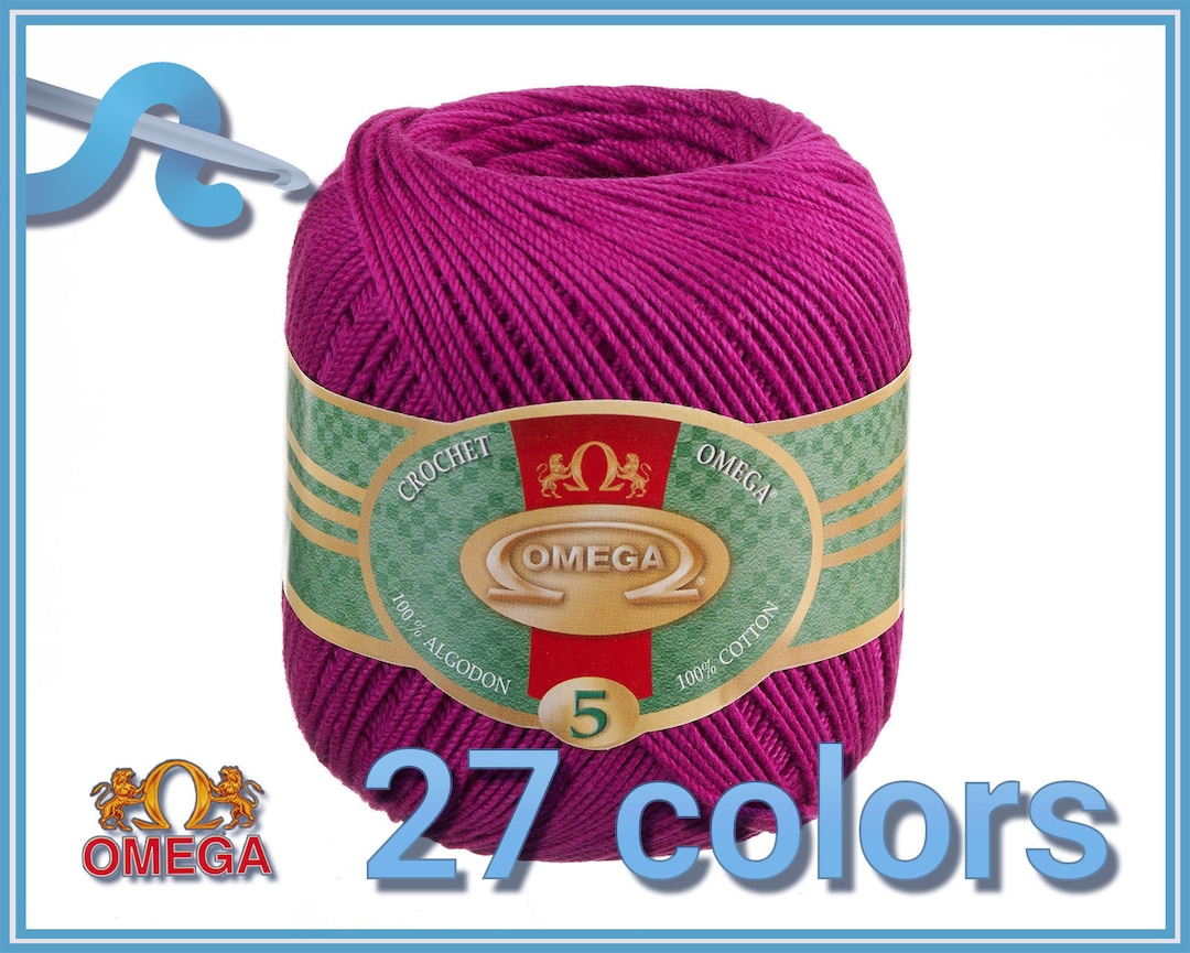 CROCHET OMEGA NO.5 50grs 100% Mercerized Cotton Thread for Crafts - Etsy