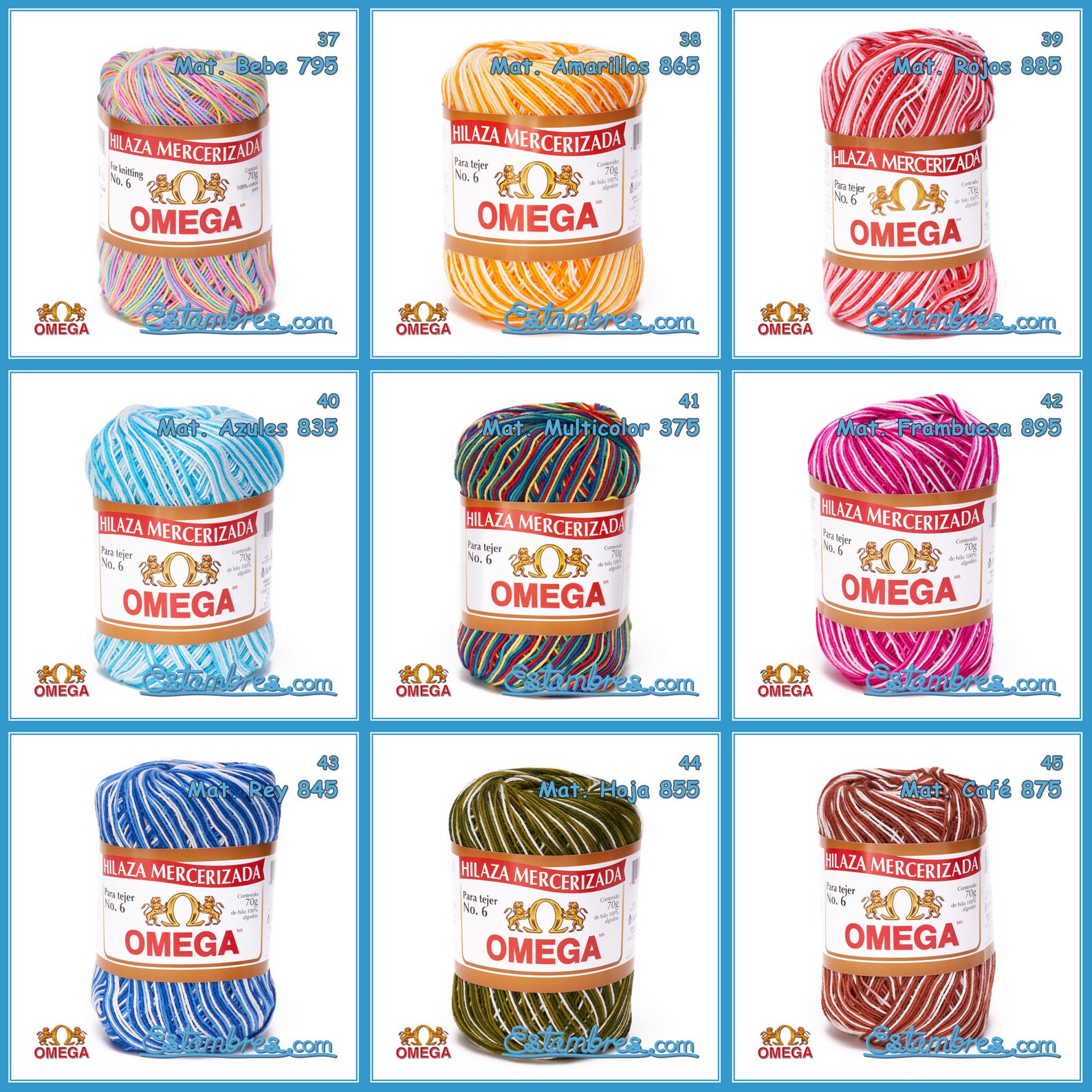 OMEGA NO.6 70grs by Omega Soft Yarn 100% Mercerized Cotton Yarn - Etsy