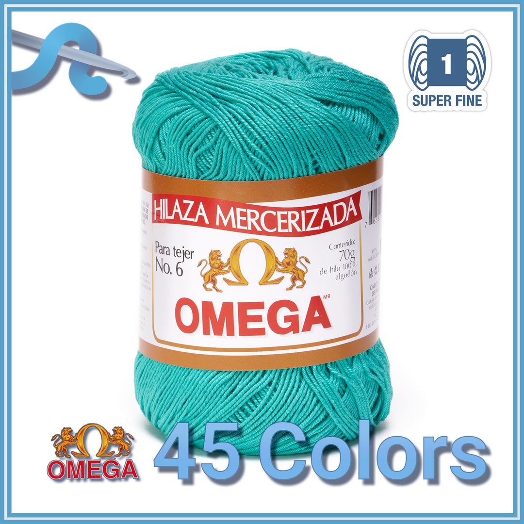 OMEGA NO.6 70grs by Omega Soft Yarn 100% Mercerized Cotton Yarn - Etsy