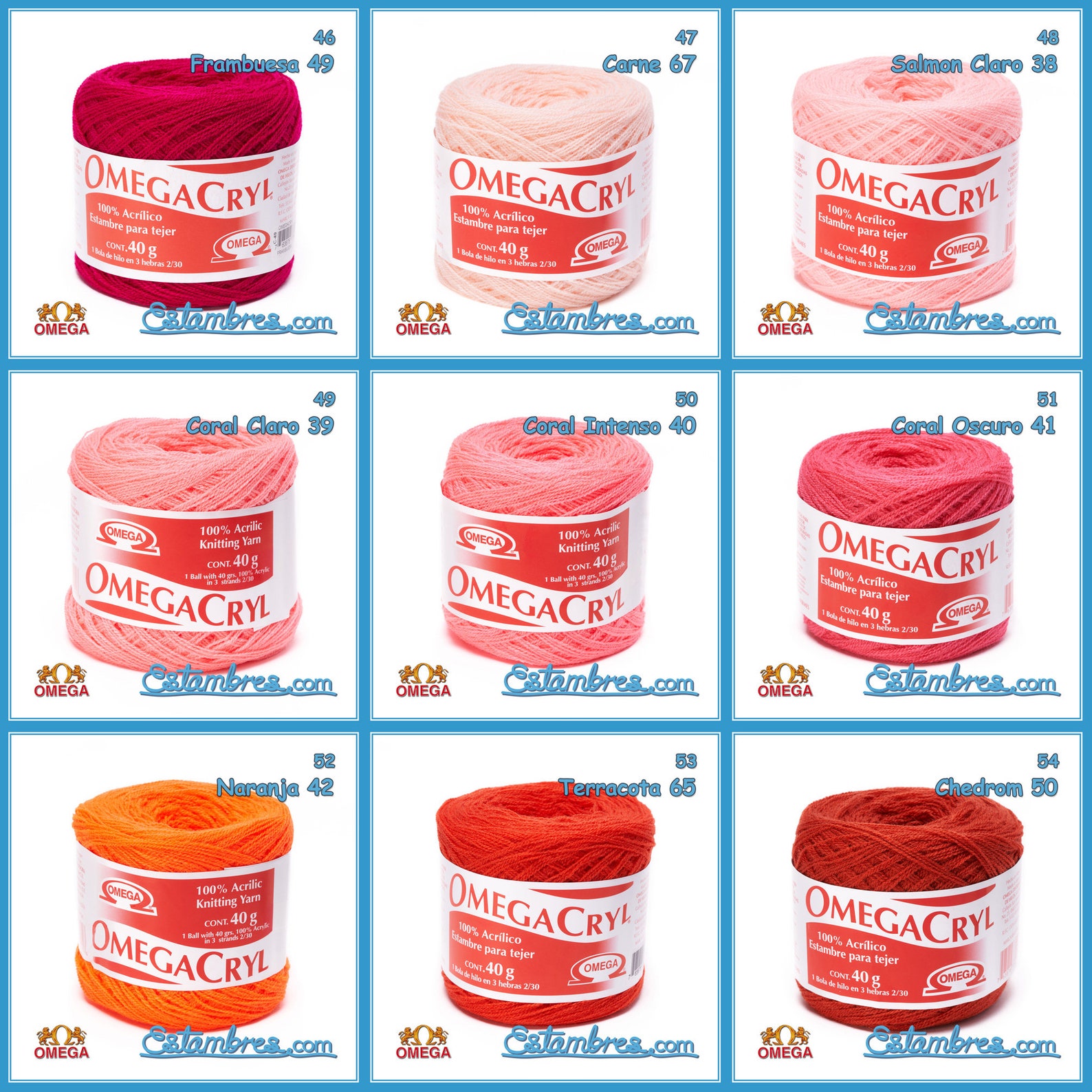 OMEGACRYL 40grs by Omega 3-thread Yarn Ideal for - Etsy