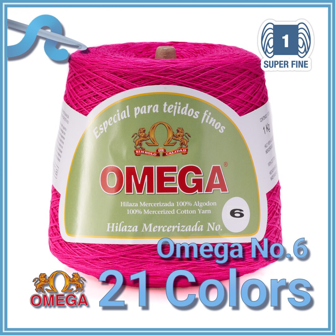 OMEGA NO.6 cone 1KG by Omega Soft Yarn 100% Mercerized - Etsy