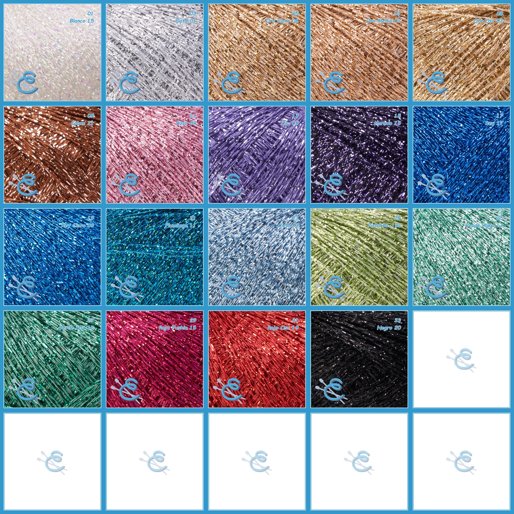 CROCHET METALLIC 25grs Sparkly Fine Thread by Omega - Etsy