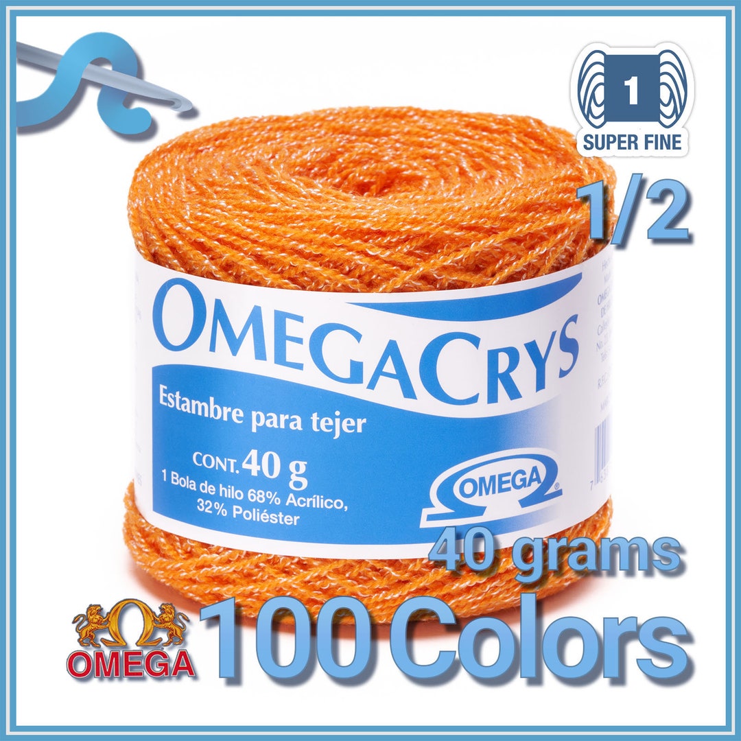 OMEGACRYS 40grs 1 of 2 Fine Crystal Yarn by Omega Great - Etsy