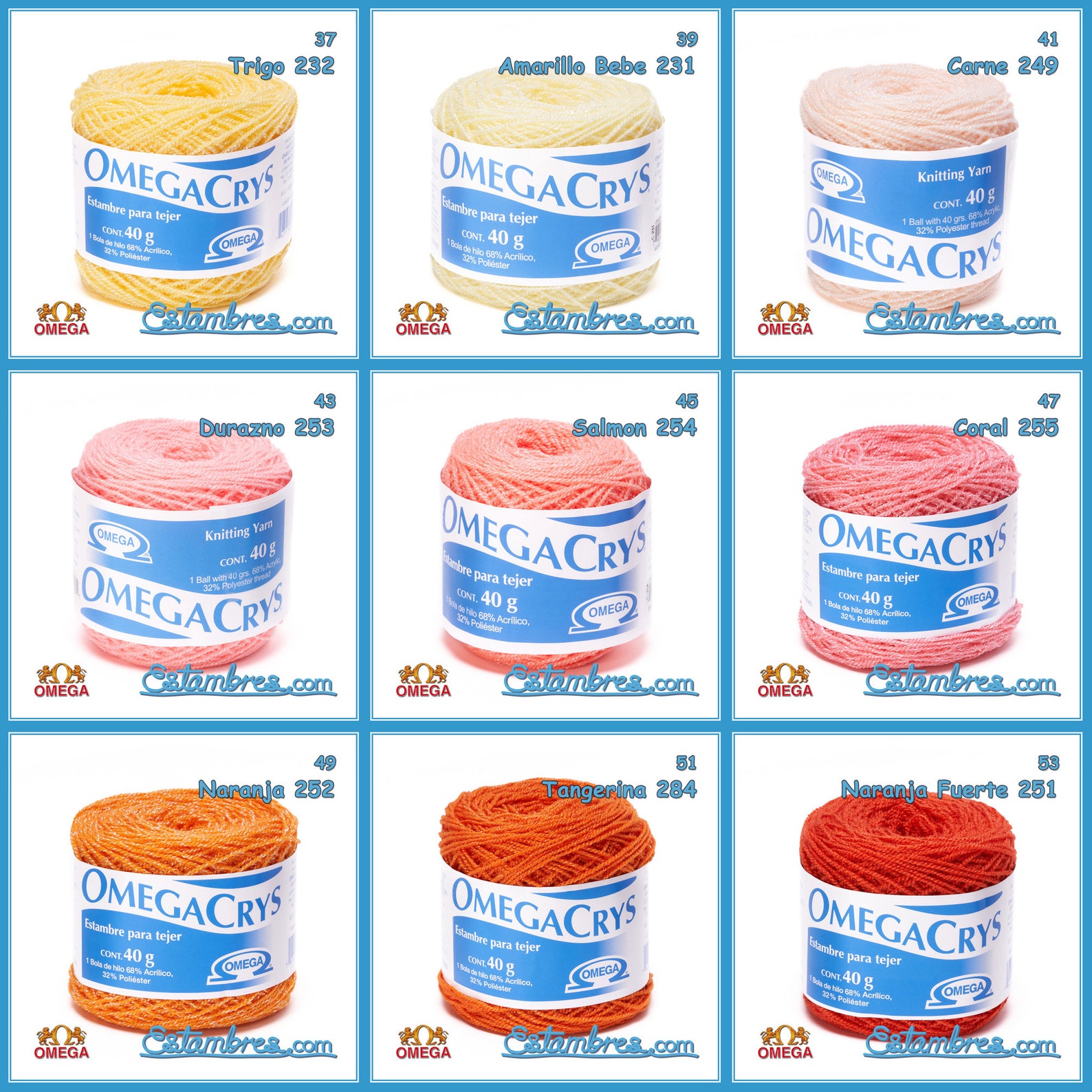 OMEGACRYS 40grs 1 of 2 Fine Crystal Yarn by Omega Great - Etsy