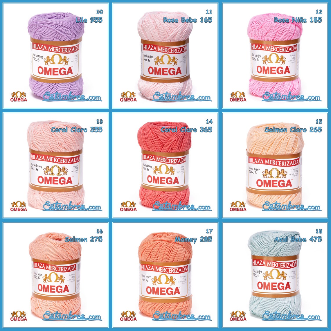 OMEGA NO.6 70grs by Omega Soft Yarn 100% Mercerized Cotton - Etsy