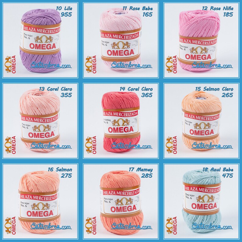 OMEGA NO.6 70grs by Omega Soft Yarn 100% Mercerized Cotton - Etsy