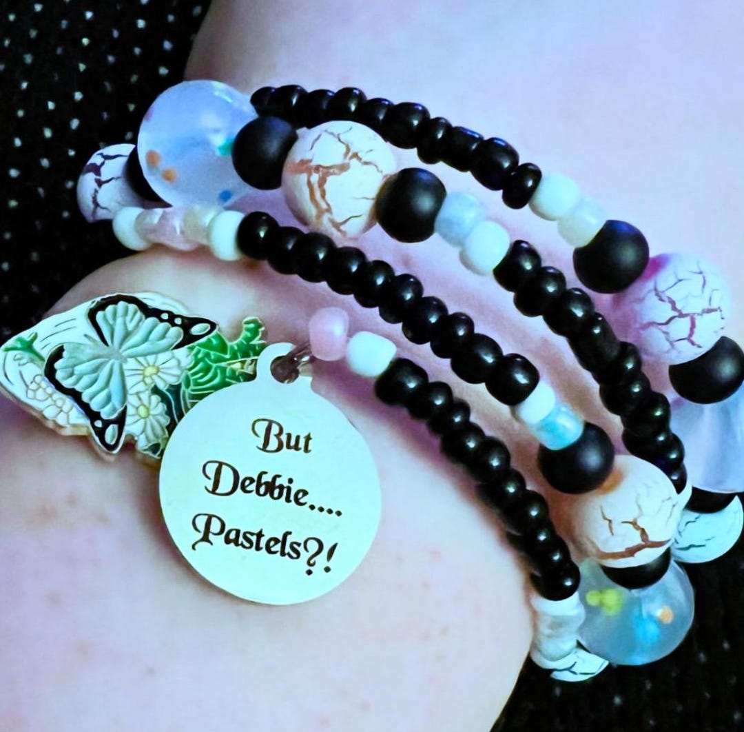 But Debbie… Pastels?! - Morticia Addams Bracelet - Etsy