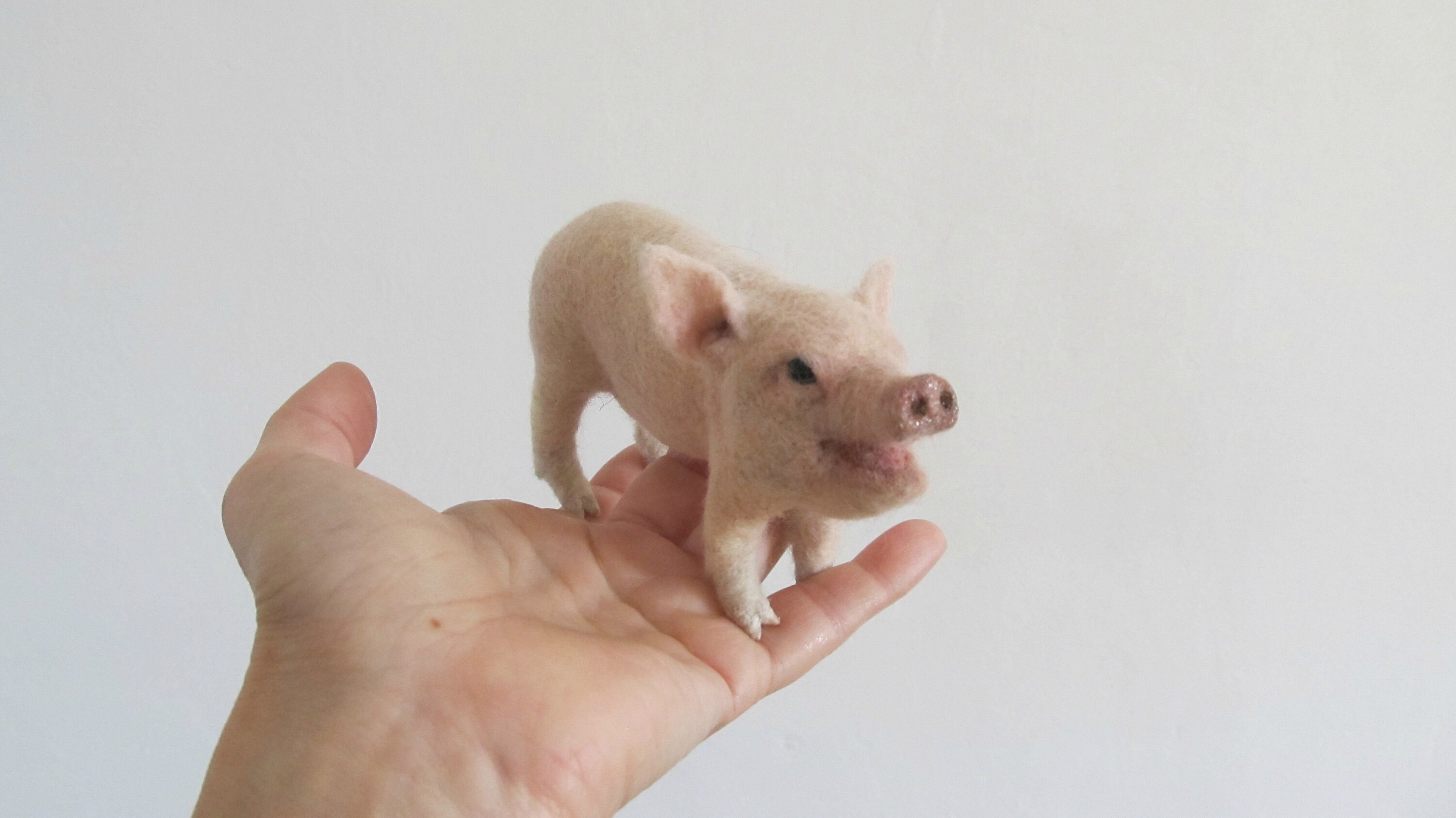 Miniature Collectible Pig Figurine Needle Felted Pig - Etsy