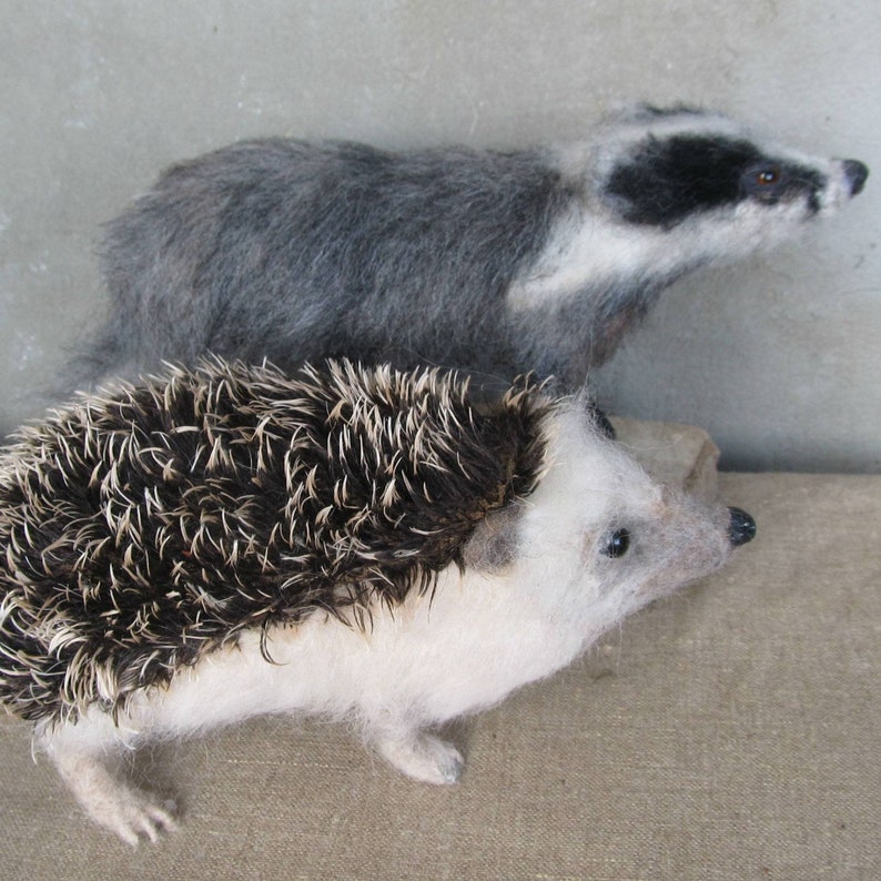 Needle Felted Forest Animal Hedgehog Soft Sculpture - Etsy