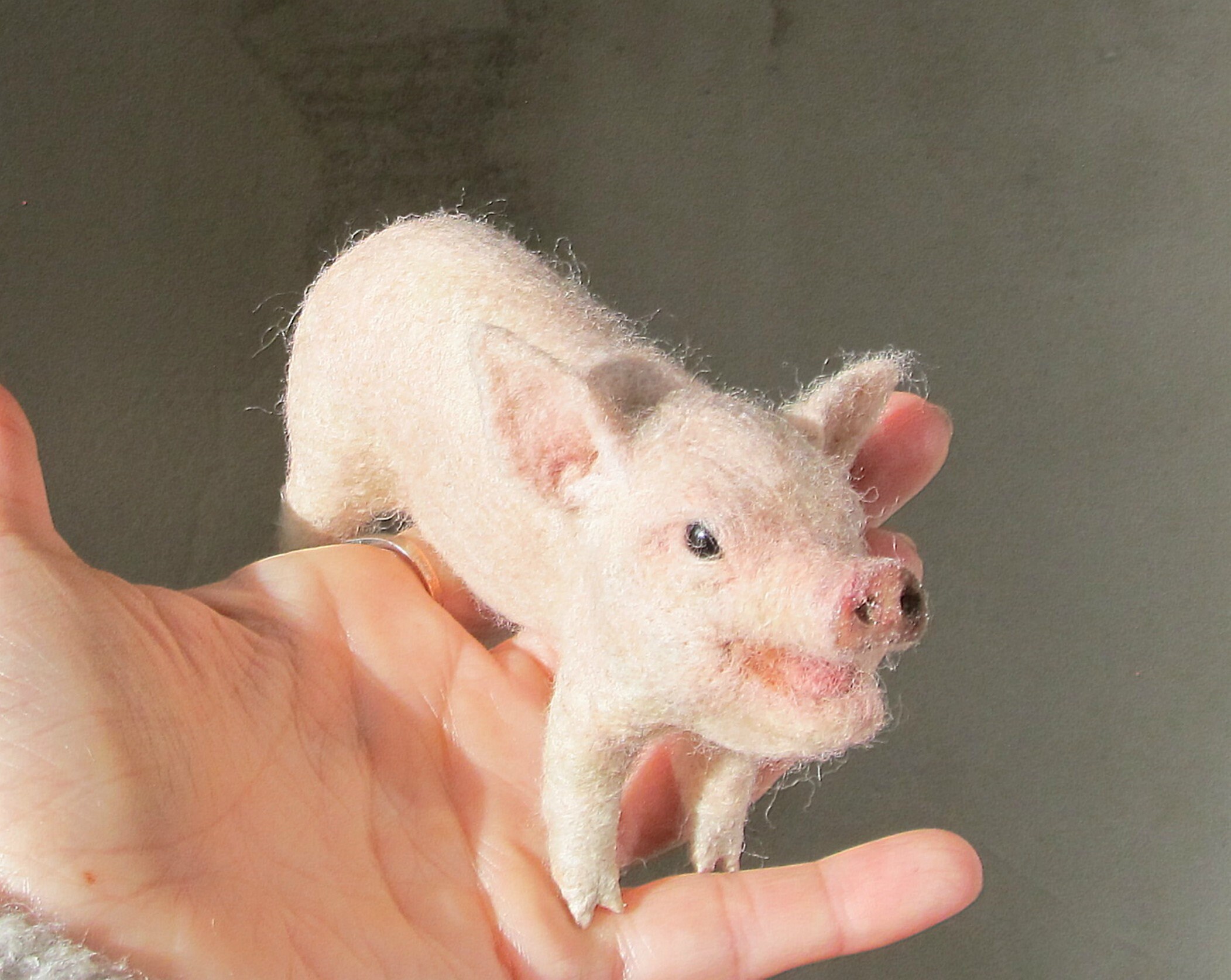 Miniature Collectible Pig Figurine Needle Felted Pig - Etsy