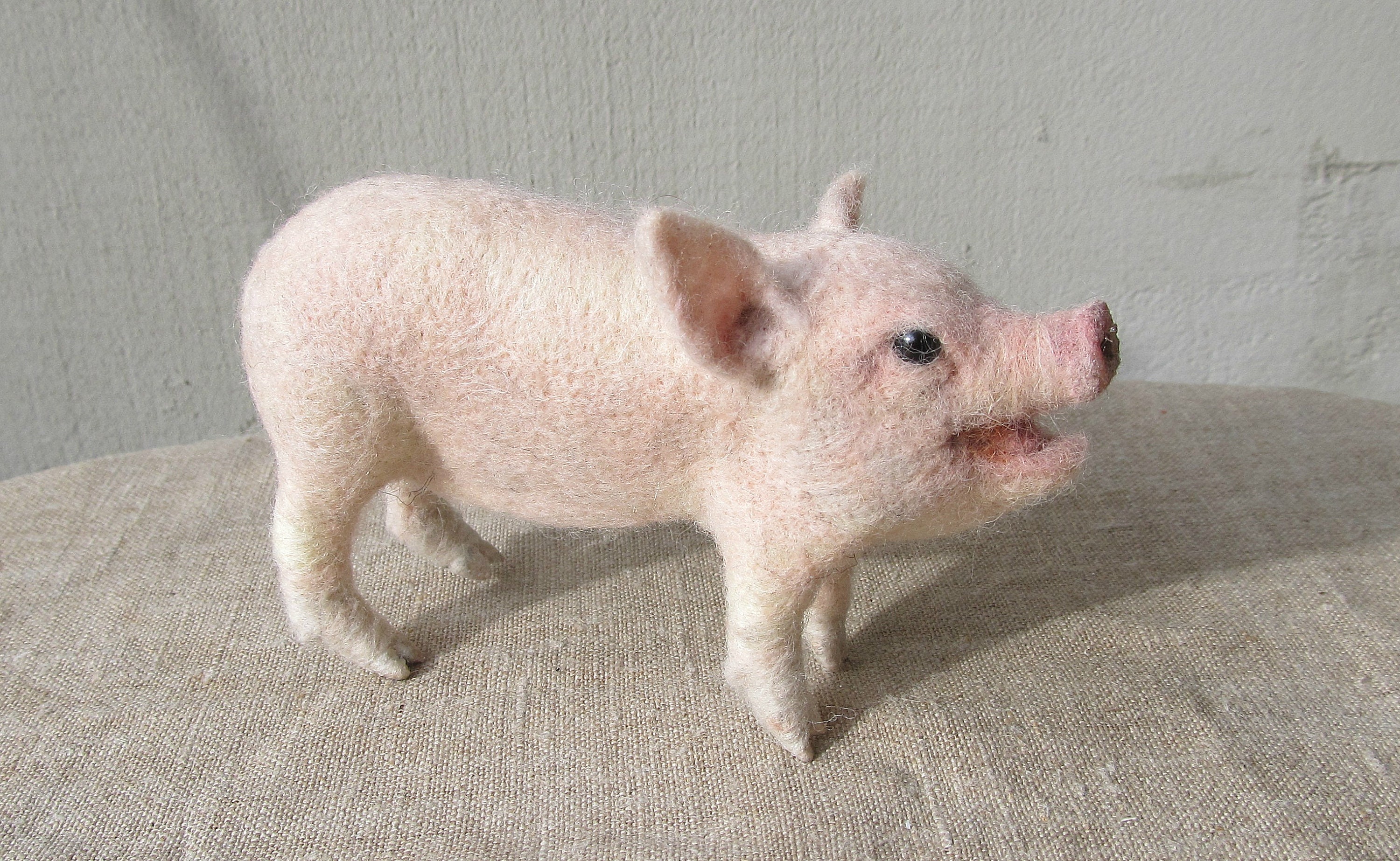 Miniature Collectible Pig Figurine Needle Felted Pig - Etsy
