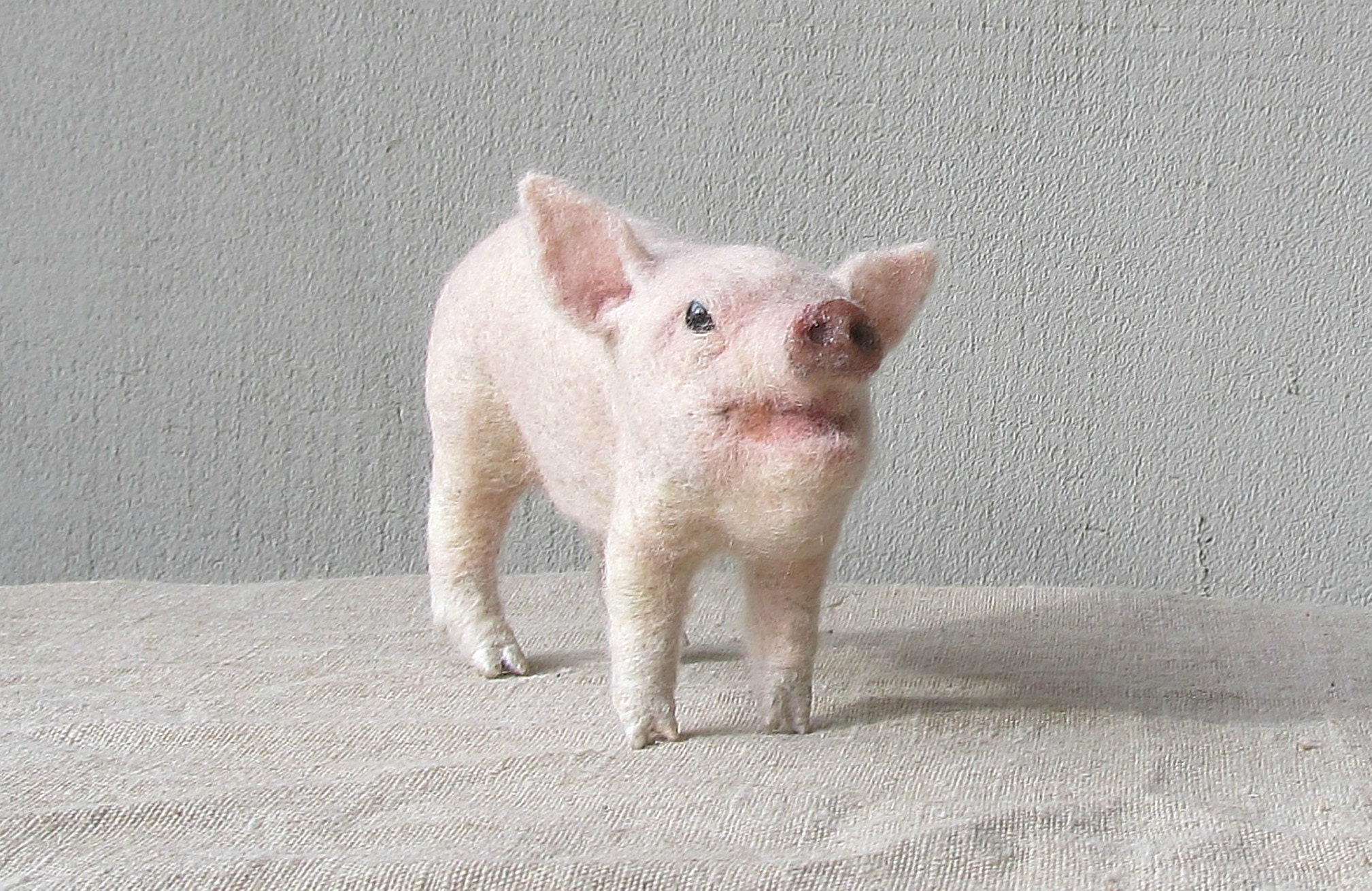 Miniature Collectible Pig Figurine Needle Felted Pig - Etsy