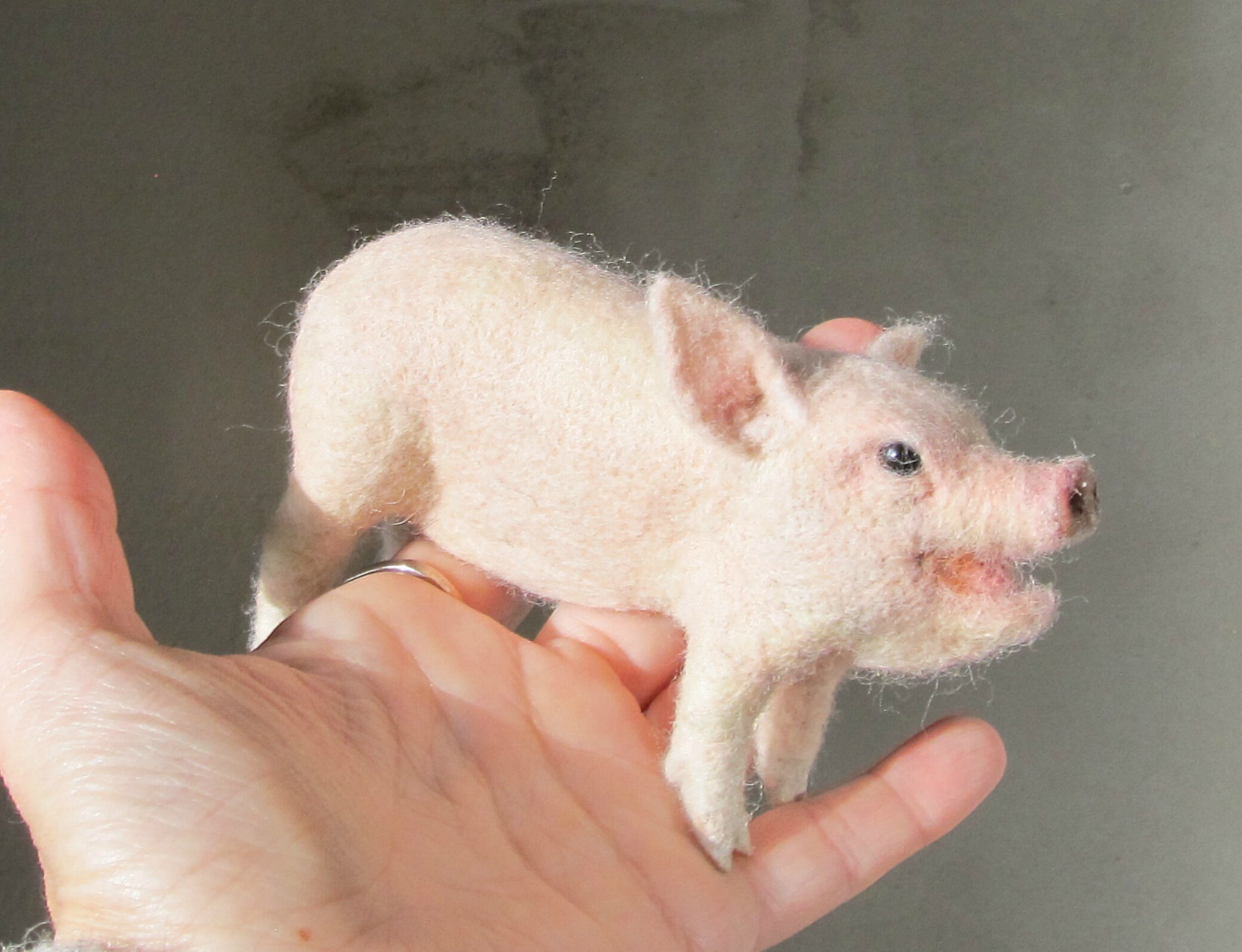 Miniature Collectible Pig Figurine Needle Felted Pig - Etsy
