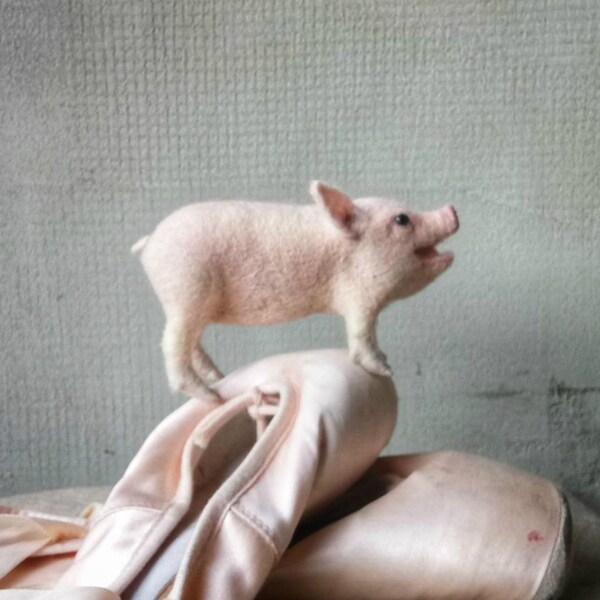 Felt Pig - Etsy