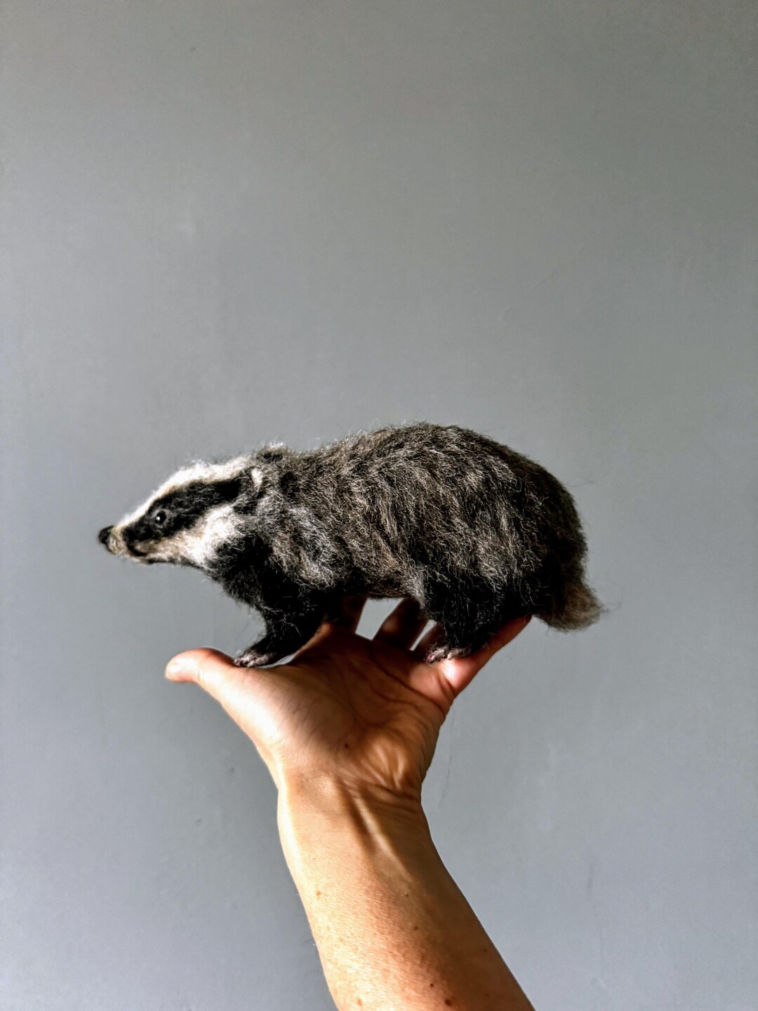Needle Felted Badger Soft Sculpture - Etsy