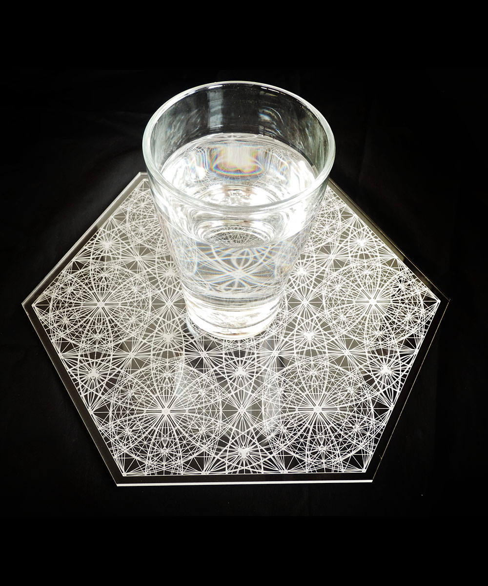 Flower of life crystal grid board meditation decor | Etsy