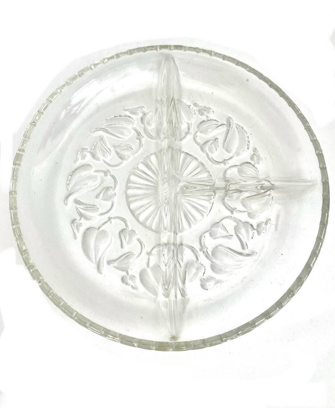 Vintage Hazel Atlas Ivy Vine Divided Glass Dish – Relish, Candy, Nut or ...