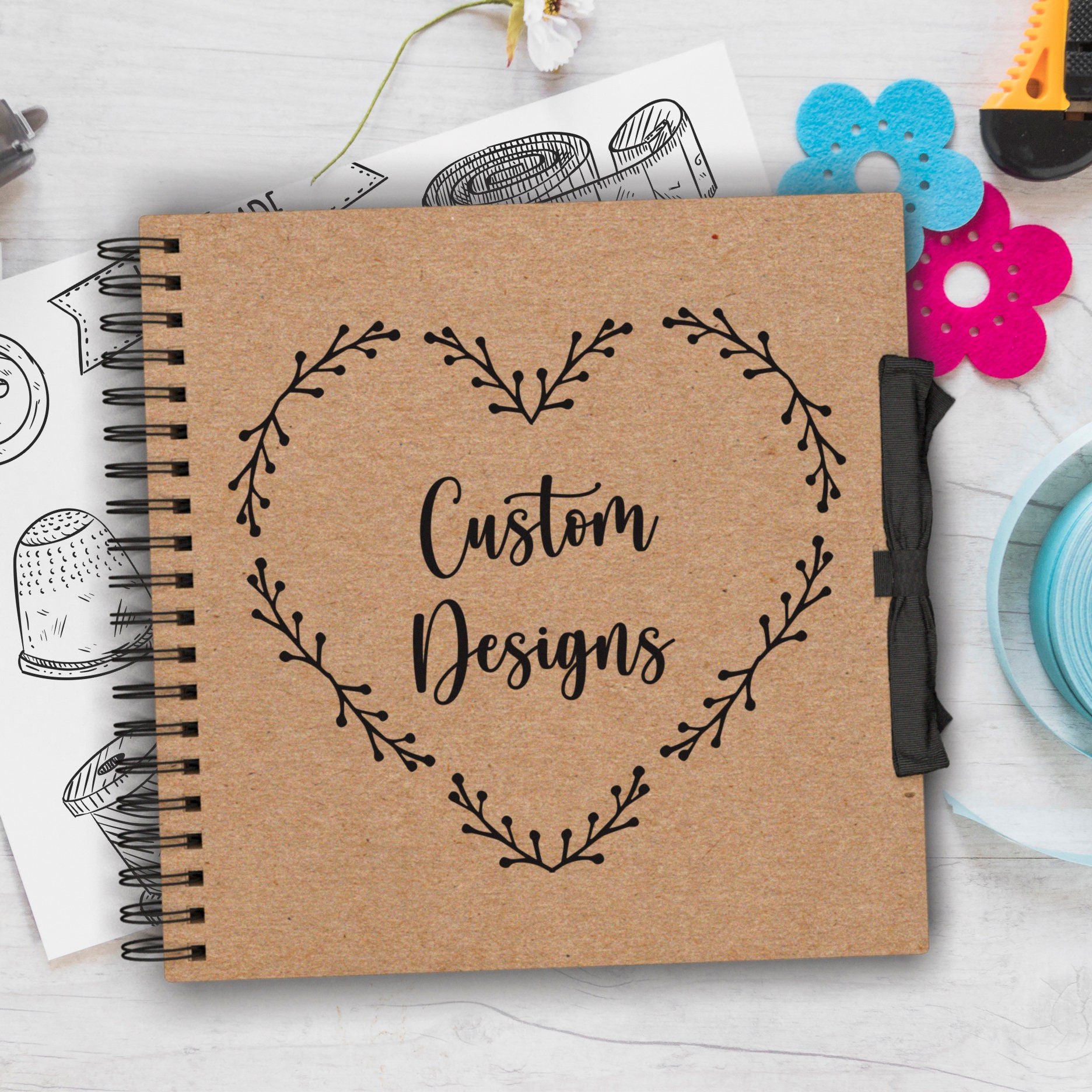 Love Scrapbook Cover Design