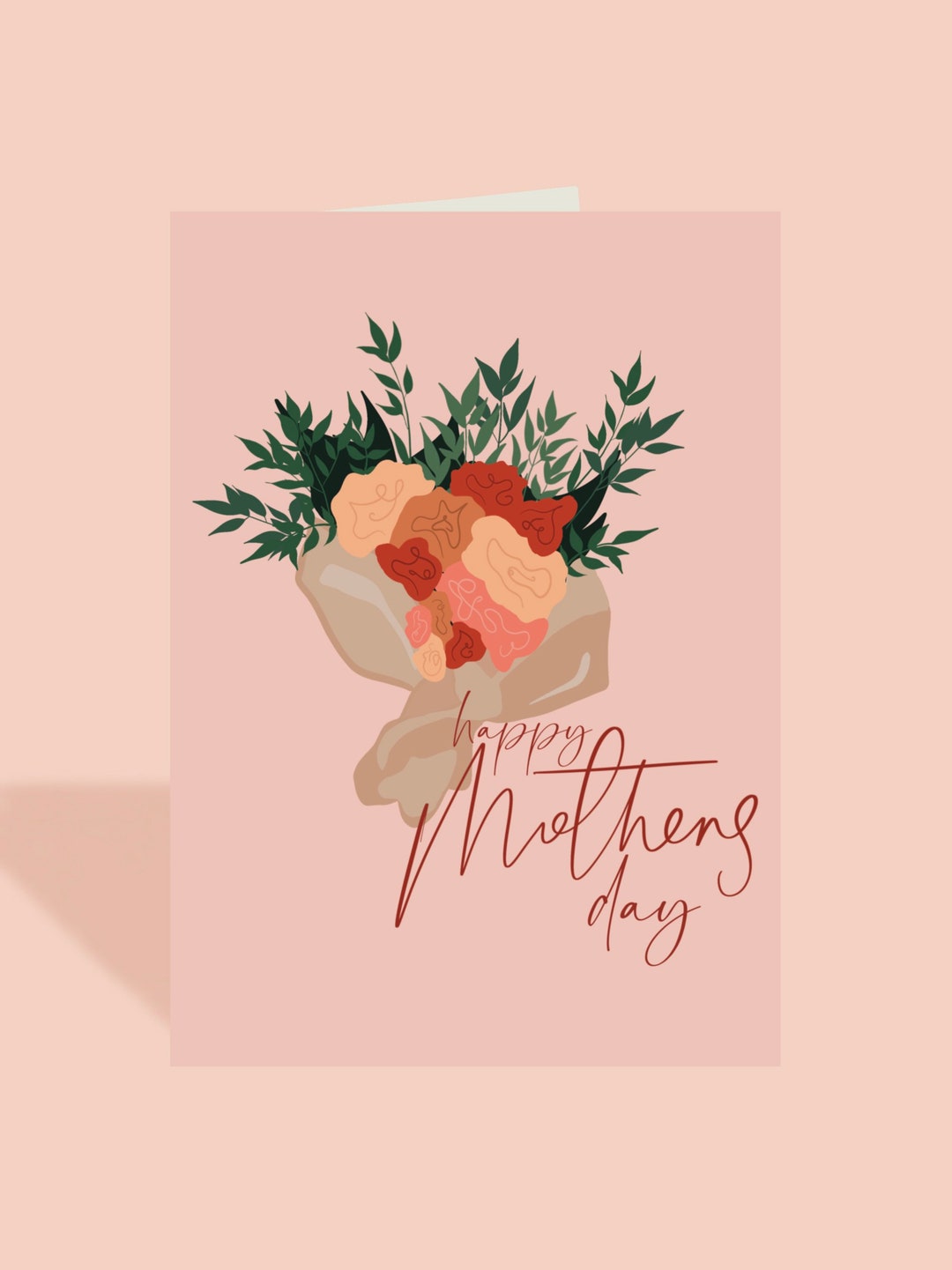 Happy Mothers Day Flower Bouquet Mothers Day Greetings Card A6 - Etsy