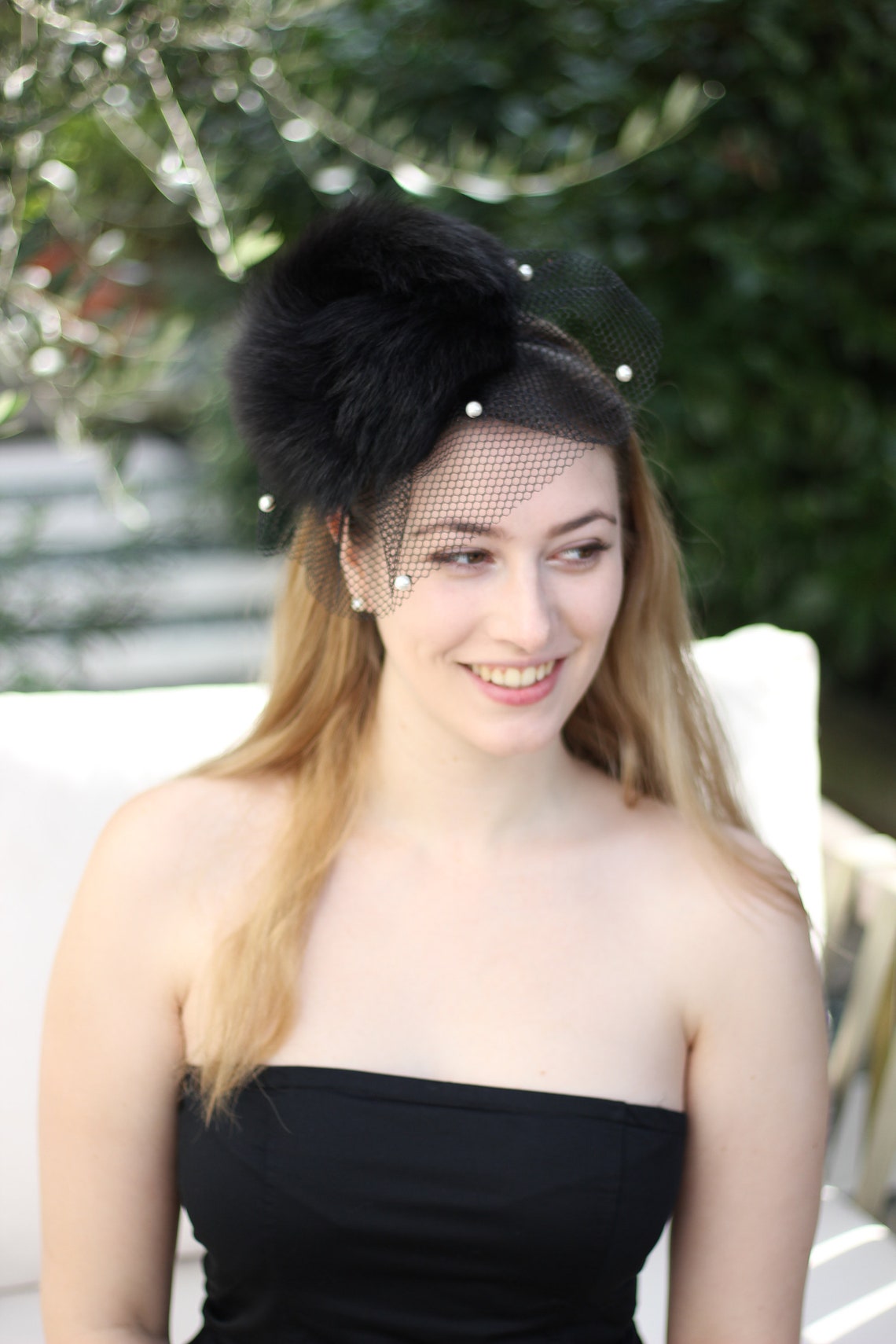 Black Pompom Fascinator Gothic Fascinator Gothic Wedding - Etsy