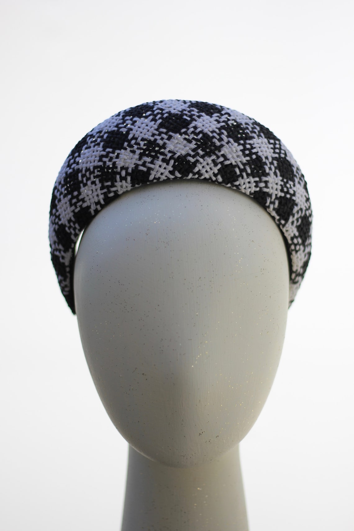 Black and White Headband Halo Crown Headband Vintage Style - Etsy