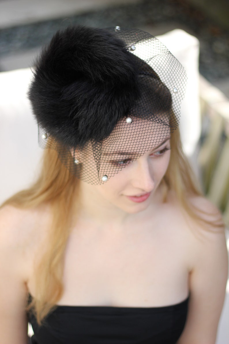 Black Pompom Fascinator Gothic Fascinator Gothic Wedding - Etsy