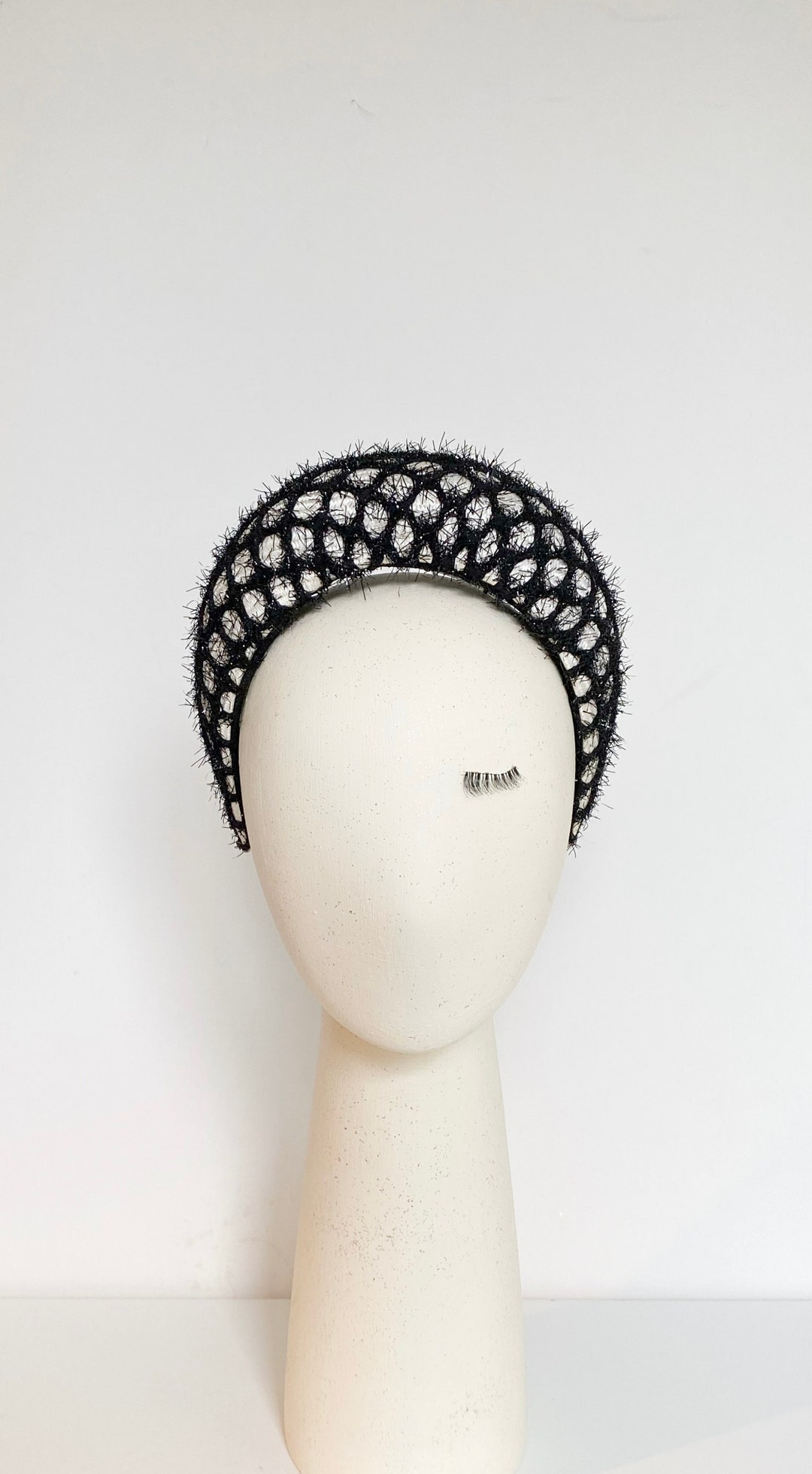 Black and White Halo Headband, Derby Halo Fascinator, Halo Crown ...