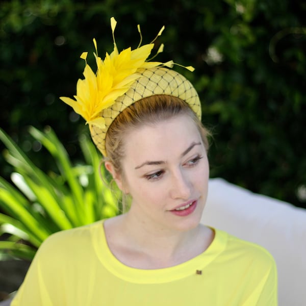 Yellow Halo Fascinator - Etsy