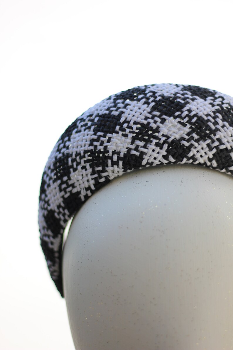 Black and White Headband Halo Crown Headband Vintage Style - Etsy