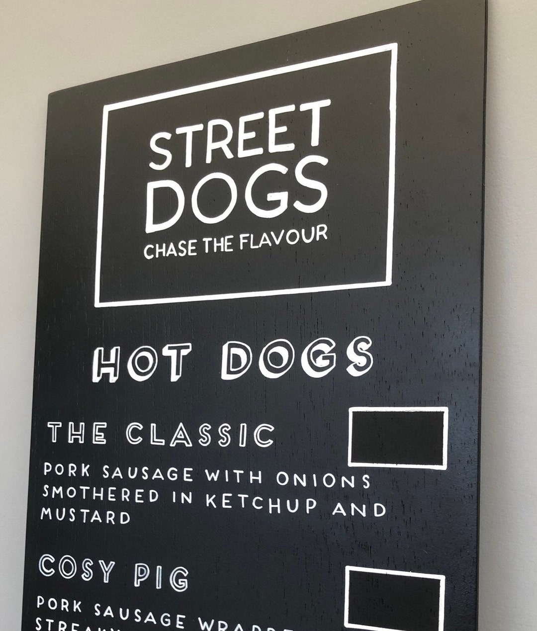 Customised Menu Boards Blackboards Chalkboards Hand Drawn Hand Finished ...