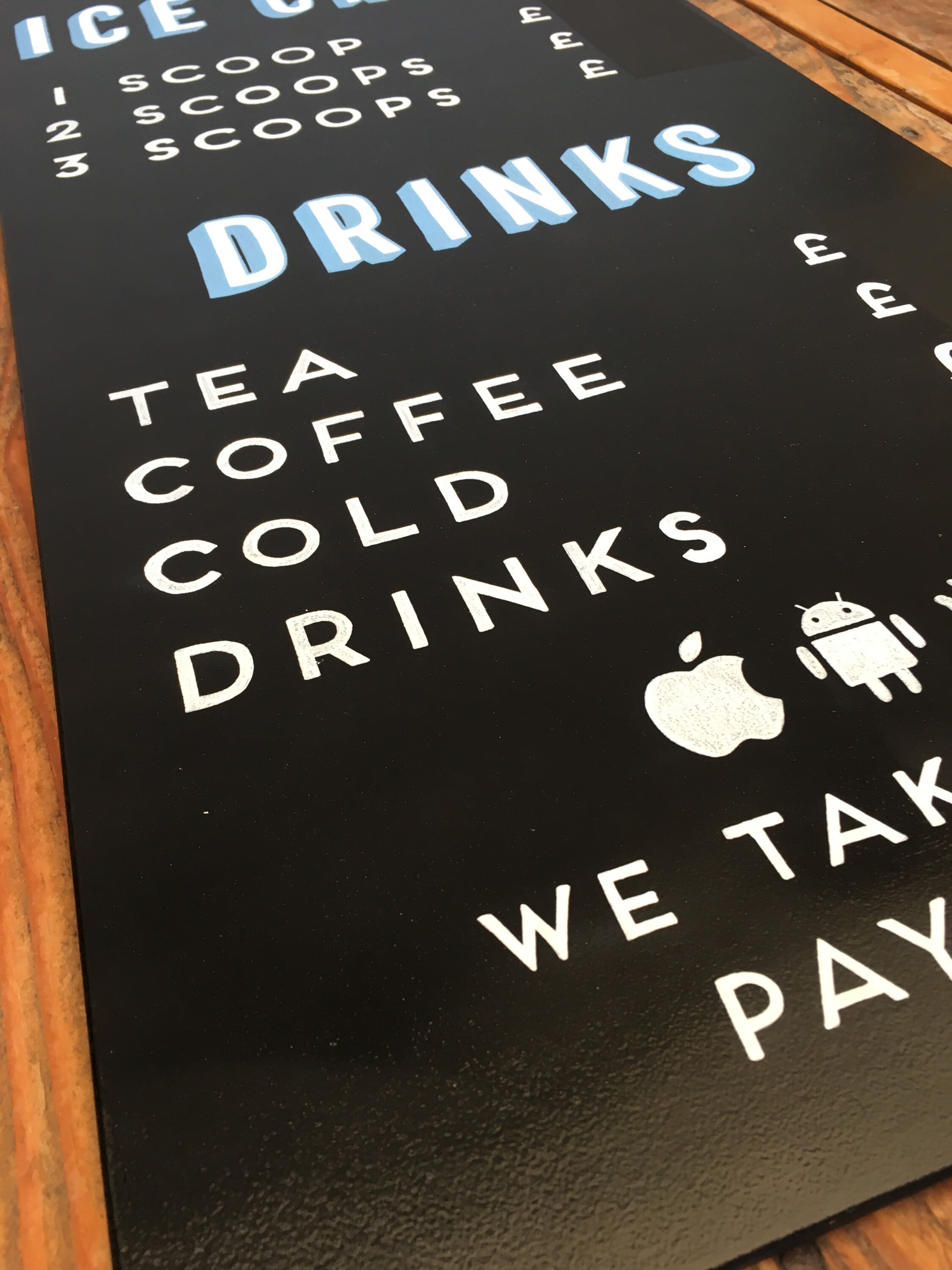 Customised Menu Boards Blackboards Chalkboards Hand Drawn Hand Finished ...