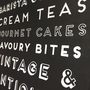 Customised Menu Boards Blackboards Chalkboards Hand Drawn Hand Finished ...